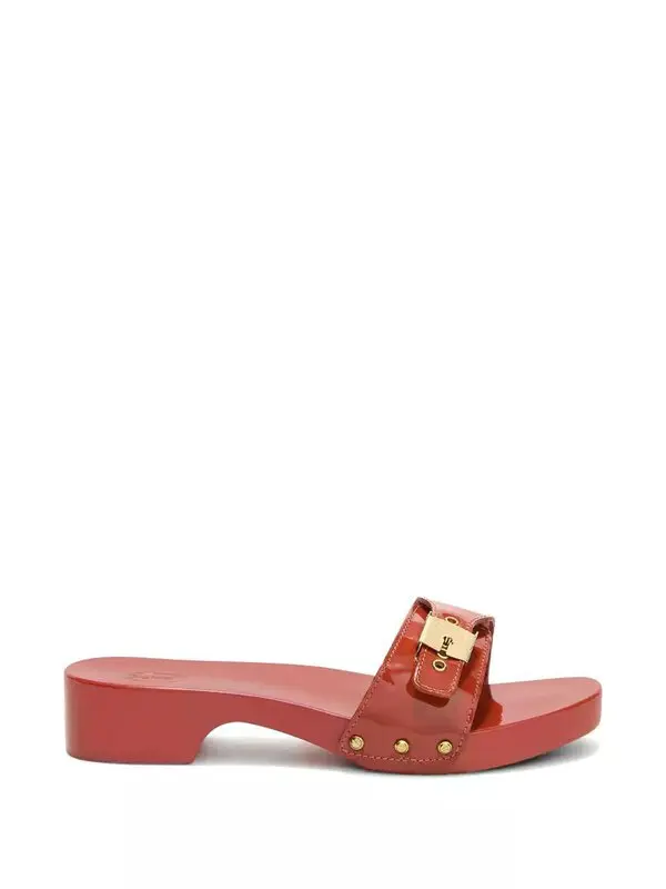 DR. SCHOLL'S SHOES Pescura Cameron Patent-finish Sandals - Red