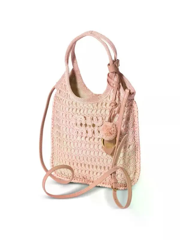 Miu Miu Ivy Raffia Crochet Handbag