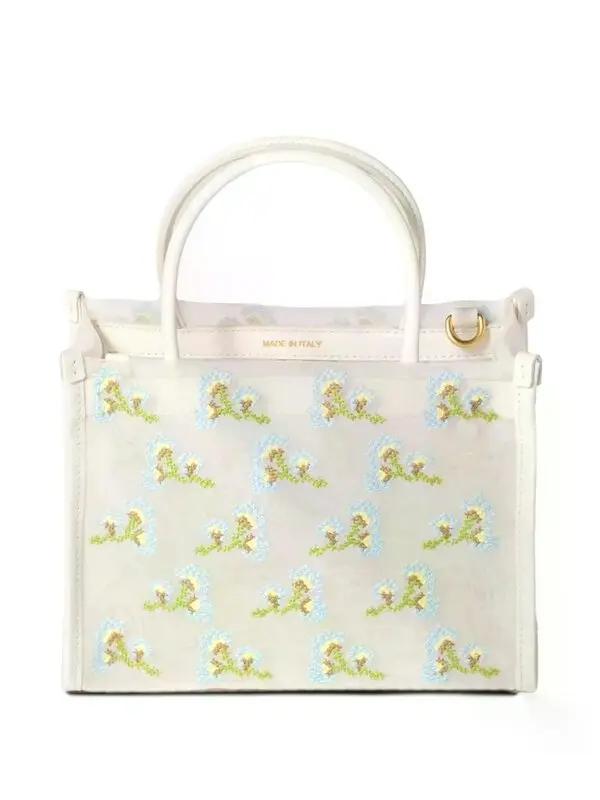 Miu Miu Embroidered Mesh Top-handle Bag