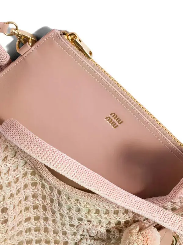 Miu Miu Ivy Raffia Crochet Bag