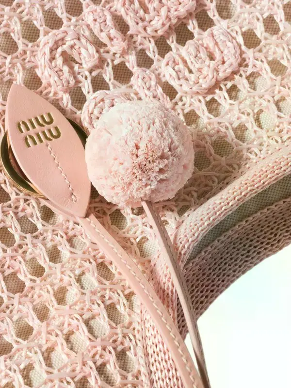 Miu Miu Ivy Raffia Crochet Bag