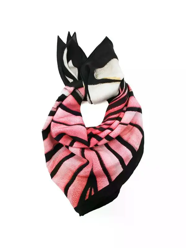 Roberto Cavalli Graphic-print Silk Scarf