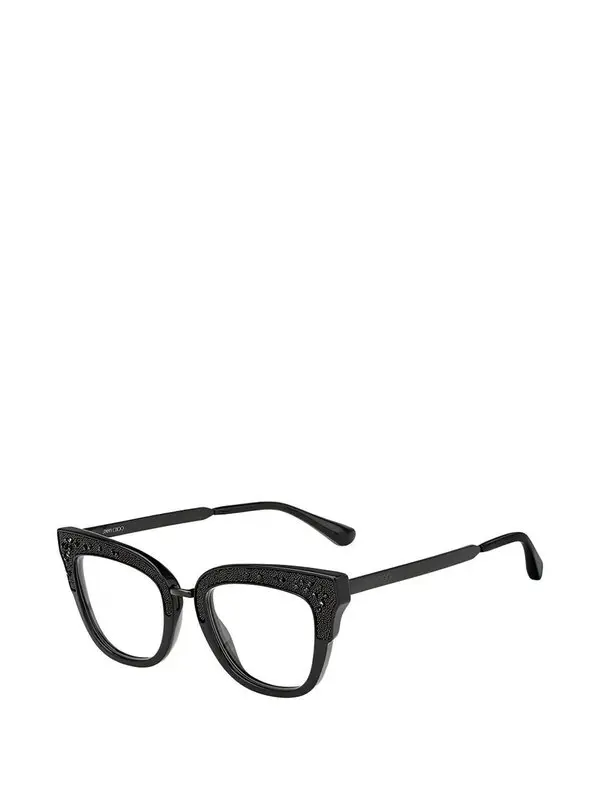 JIMMY CHOO Embellished Cat-eye Glasses - Black