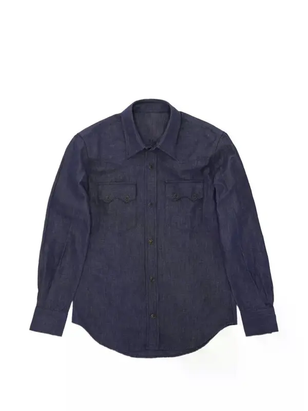 FORTELA Smith Heavy-chambray Shirt - Blue