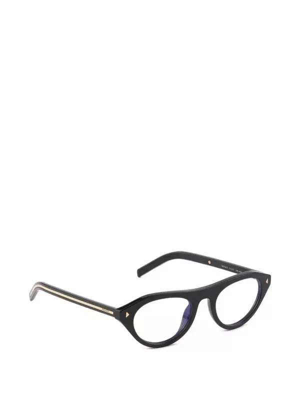 Prada Sunglasses With Iconic Metal Plaque - Black