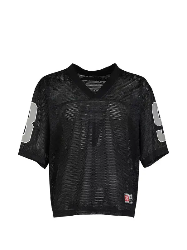 JUN/NAKAYAMA Logo-print Mesh T-shirt