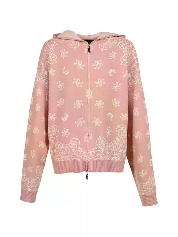 JUN/NAKAYAMA Paisley Jacquard Hoodie - Pink
