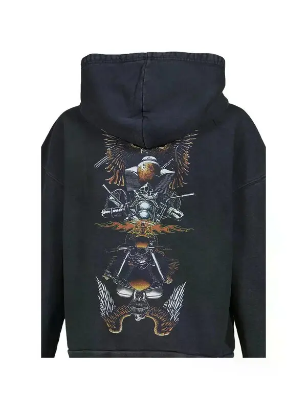 JUN/NAKAYAMA Graphic Print Zip-up Hoodie