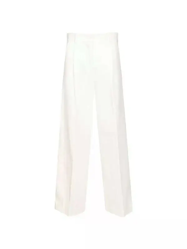 Max Mara Gabardine Tailored Trousers - White