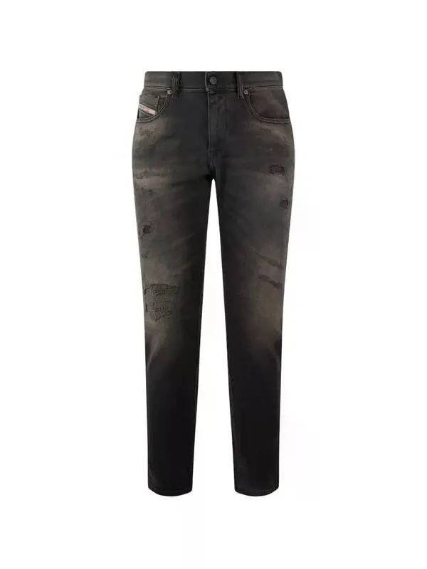 DIESEL® Distressed Straight-leg Jeans - Black