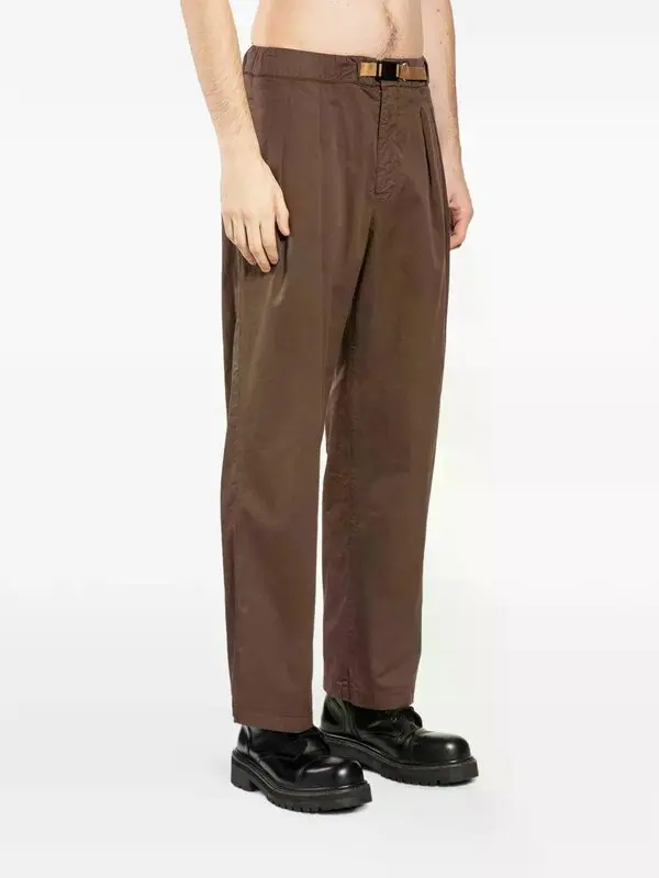 WHITE SAND Belted Pleated Trousers