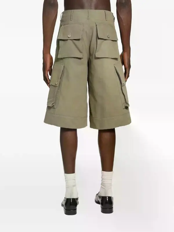 BRYAN JIMENEZ Beige Cotton Cargo Shorts