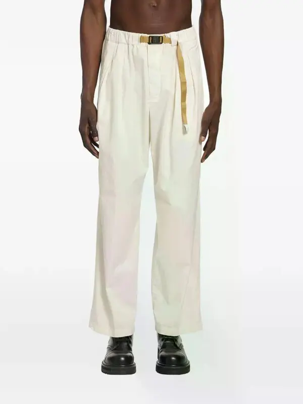 WHITE SAND Belted Wide-leg Trousers