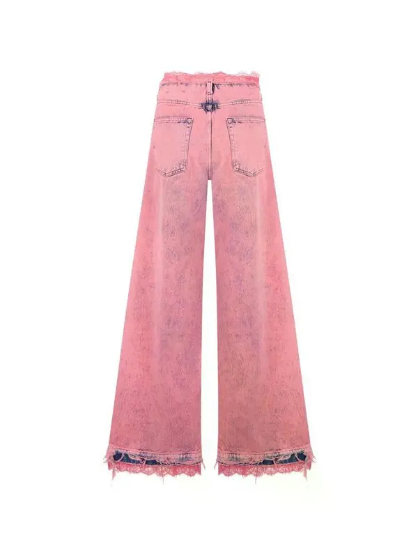 DIESEL® Acid Wash Frayed Edge Jeans - Pink