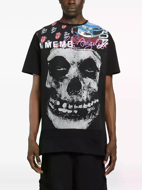 MASSIMO SABBADIN Graphic-print Panelled T-shirt