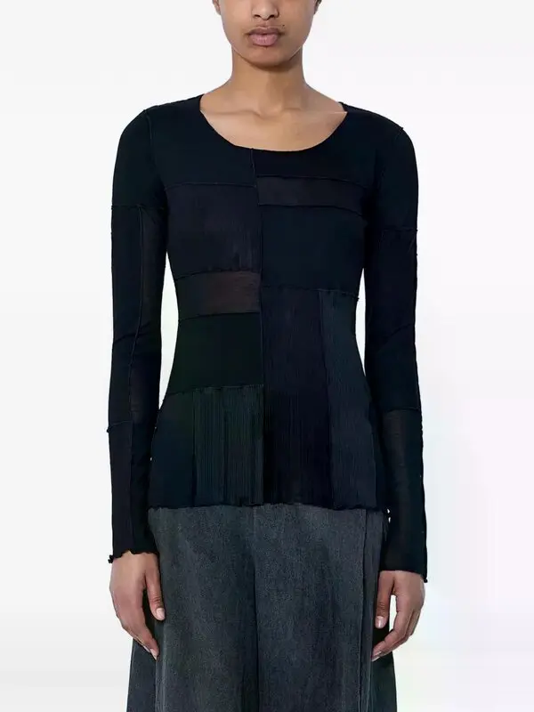 LIMI FEU Patchwork Long-sleeve T-shirt