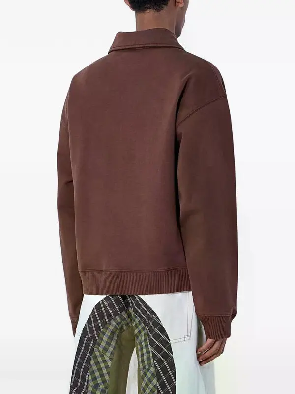 STORY MFG. Geo Embroidered Half-zip Sweatshirt