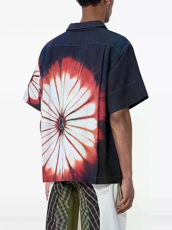 STORY MFG. Tie-dye Patch-pocket Short-sleeve Shirt