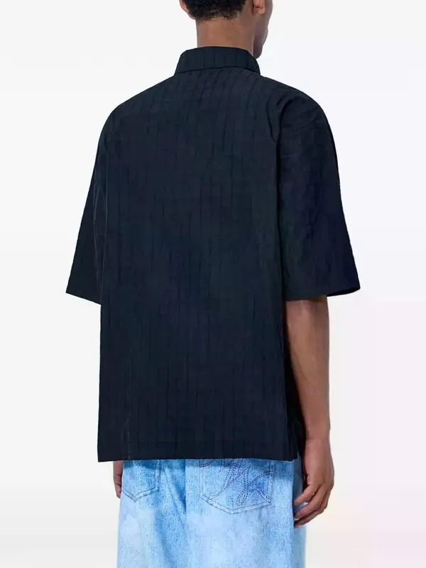METALWOOD STUDIO Snap Textured Polo Shirt