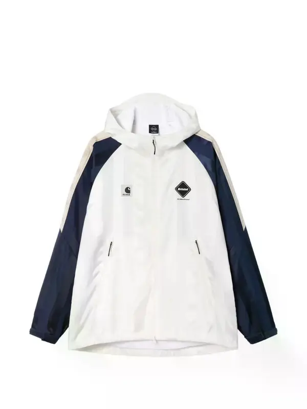 Carhartt Work In Progress X F.c. Real Bristol Zip-up Hooded Jacket - White