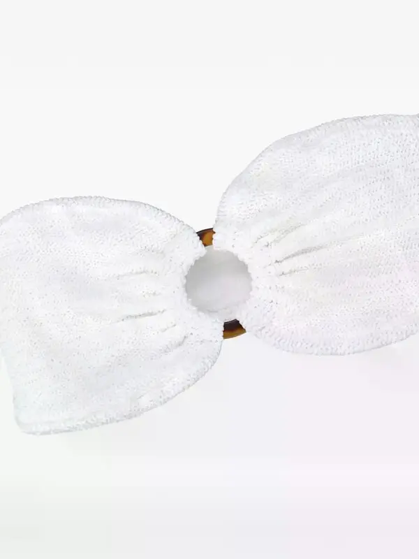 MC2 SAINT BARTH Yulia Ring-detail Bandeau Bikini Top - White