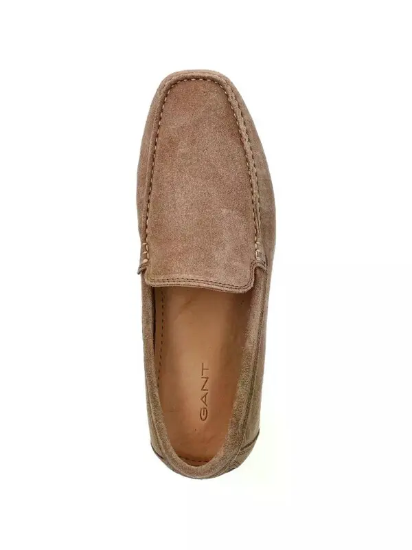 Gant Topstitched Suede Loafers