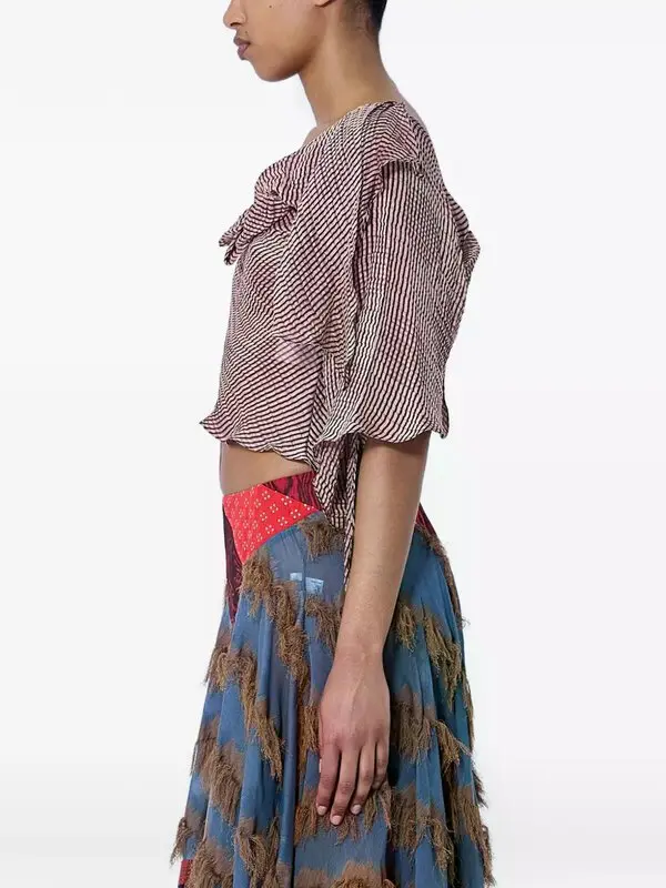 KIKO KOSTADINOV Plexus Ruffled-draped Blouse