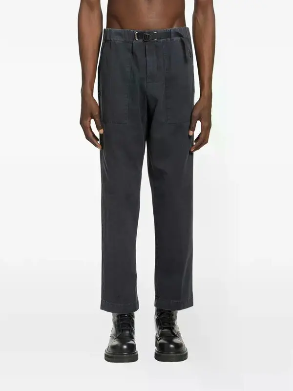 WHITE SAND Belted Cotton Trousers