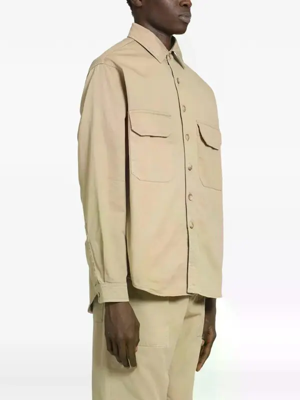 WHITE SAND Cotton Shirt Jacket