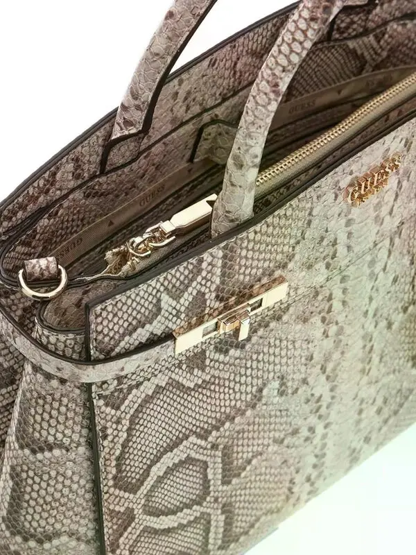 Guess Melinda Snakeskin-effect Tote Bag