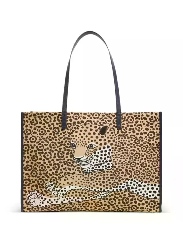 INOUI EDITIONS Felis Leopard Print Shoulder Bag - Neutrals