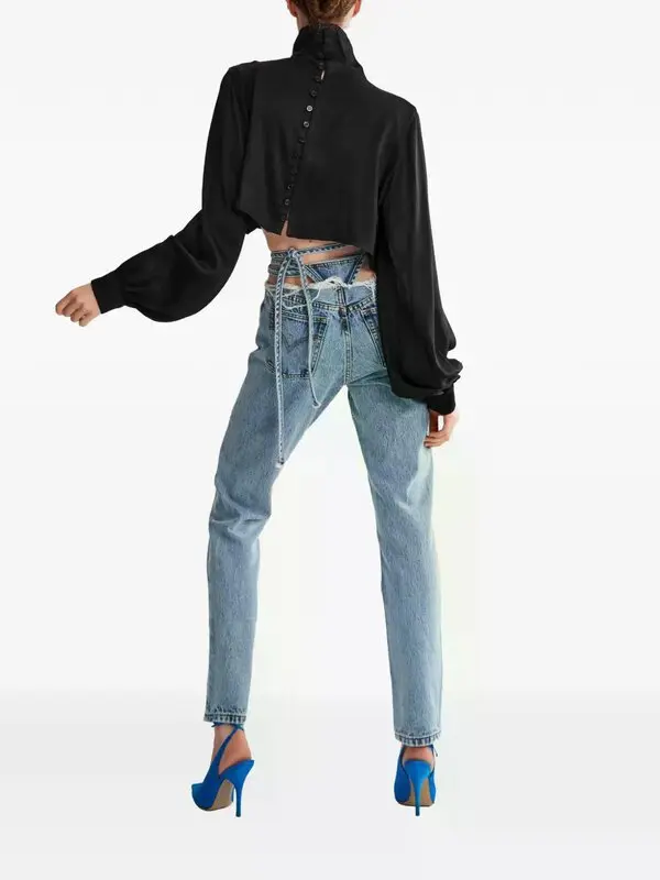 ALMAZ Cropped High-neck Top