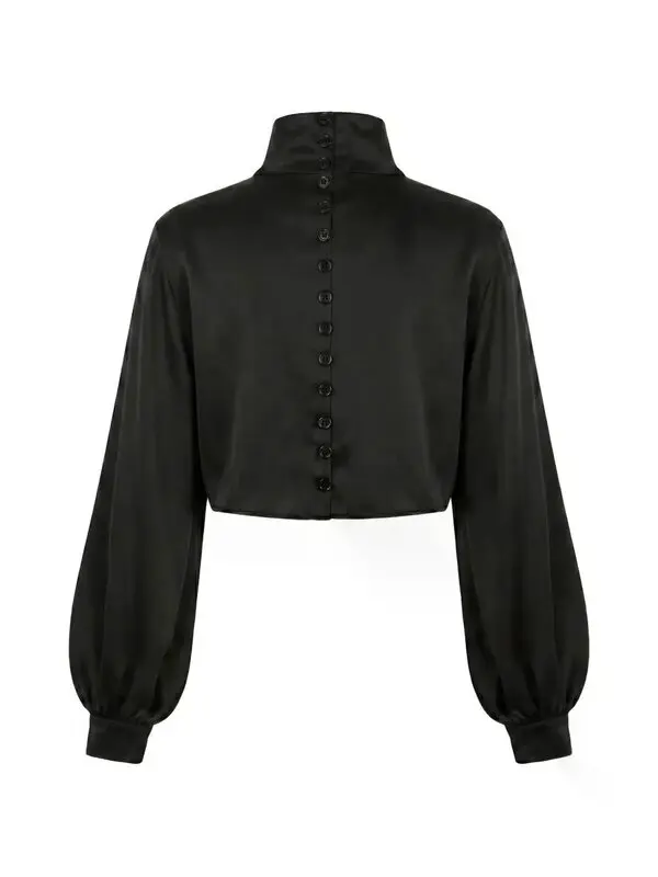 ALMAZ Cropped High-neck Top