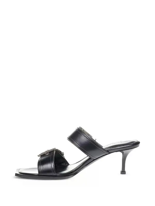 Alexander McQueen Double Buckle Leather Sandals
