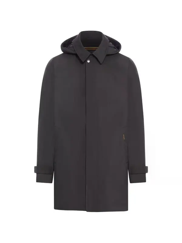 MOORER Hooded Coat - Black