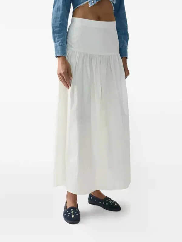 FORTELA Naomi Pleated Poplin Skirt