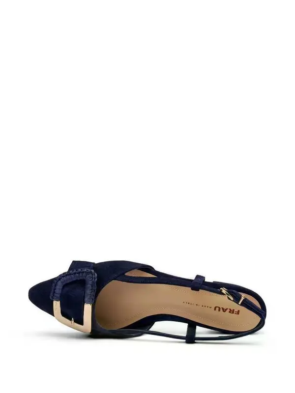 FRAU Buckle-detail Suede Slingback Pumps