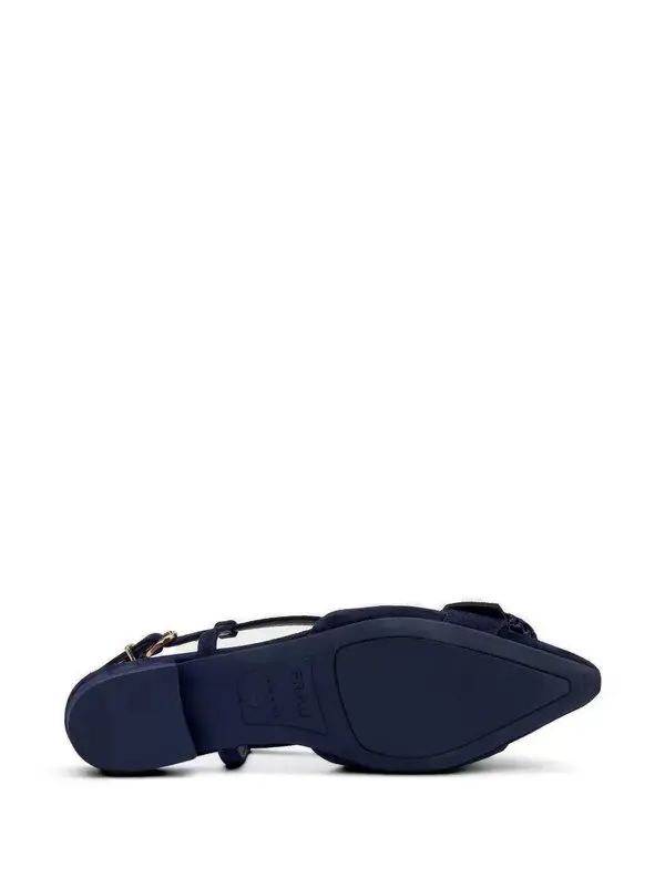 FRAU Buckle-detail Suede Slingback Pumps