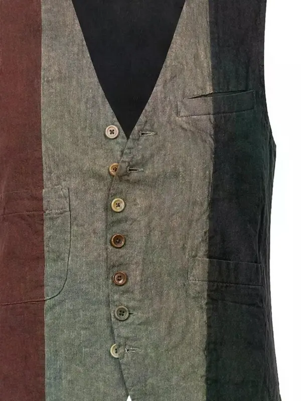 ALEKSANDR MANAMÏS Colour-block Button-up Gilet