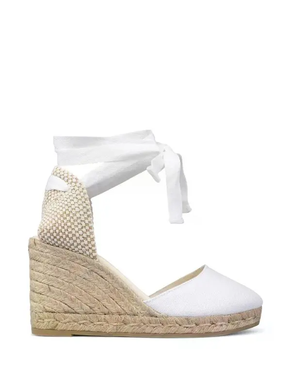 ESPADRILLES Colin Lona Wedge Ankle-tie - White