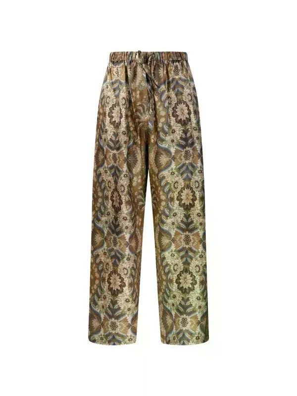 INTO THE EAST Floral Print Drawstring Trousers