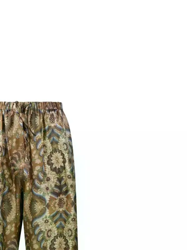 INTO THE EAST Floral Print Drawstring Trousers