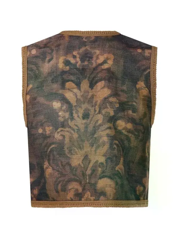 INTO THE EAST Acanthus Braided-trim Vest