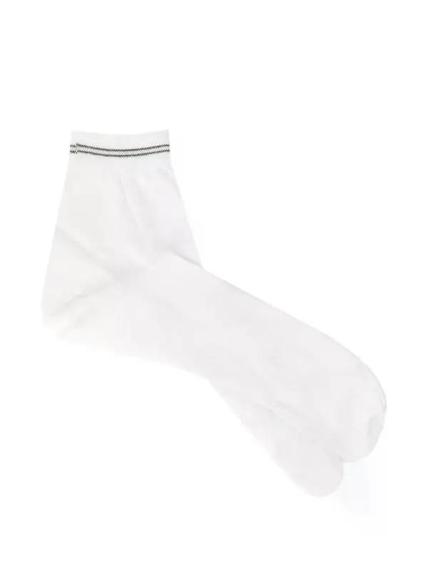ANTIPAST Ankle Length Striped Trim Socks