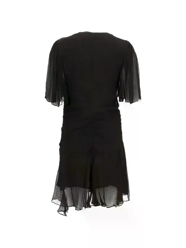 MARANT ETOILE Ruched Asymmetric Dress - Black