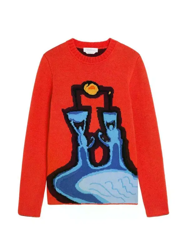 Gabriela Hearst Avichai Intarsia-knit Sweater - Red