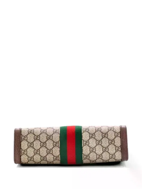 Gucci Ophidia Chain Shoulder Bag Gg Coated Canvas - Brown