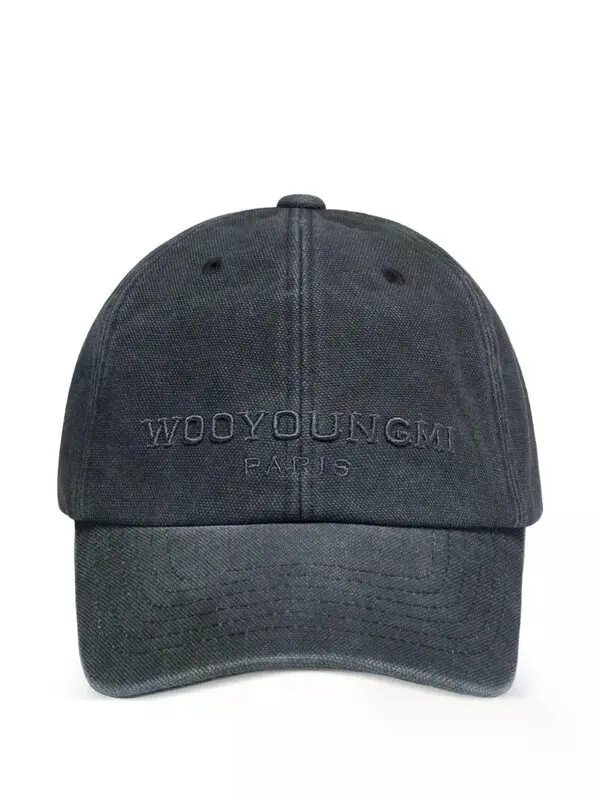 WOOYOUNGMI Logo Embroidered Faded-effect Cap - Grey