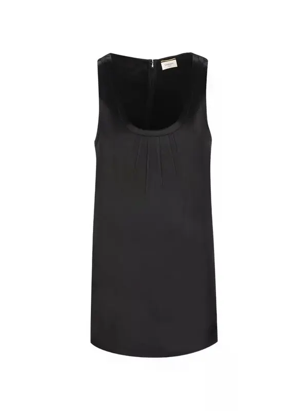 Saint Laurent Cassandre Satin Dress - Black