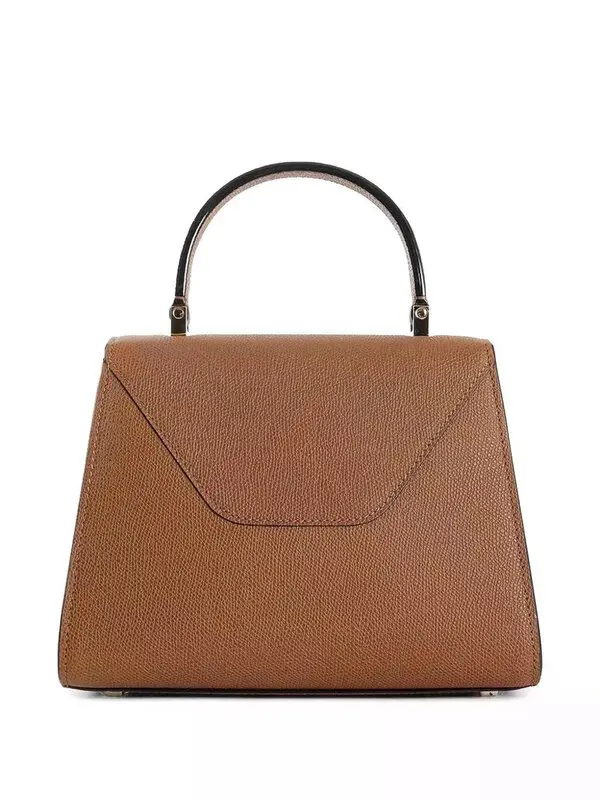 VALEXTRA Mini Iside Leather Tote Bag - Brown